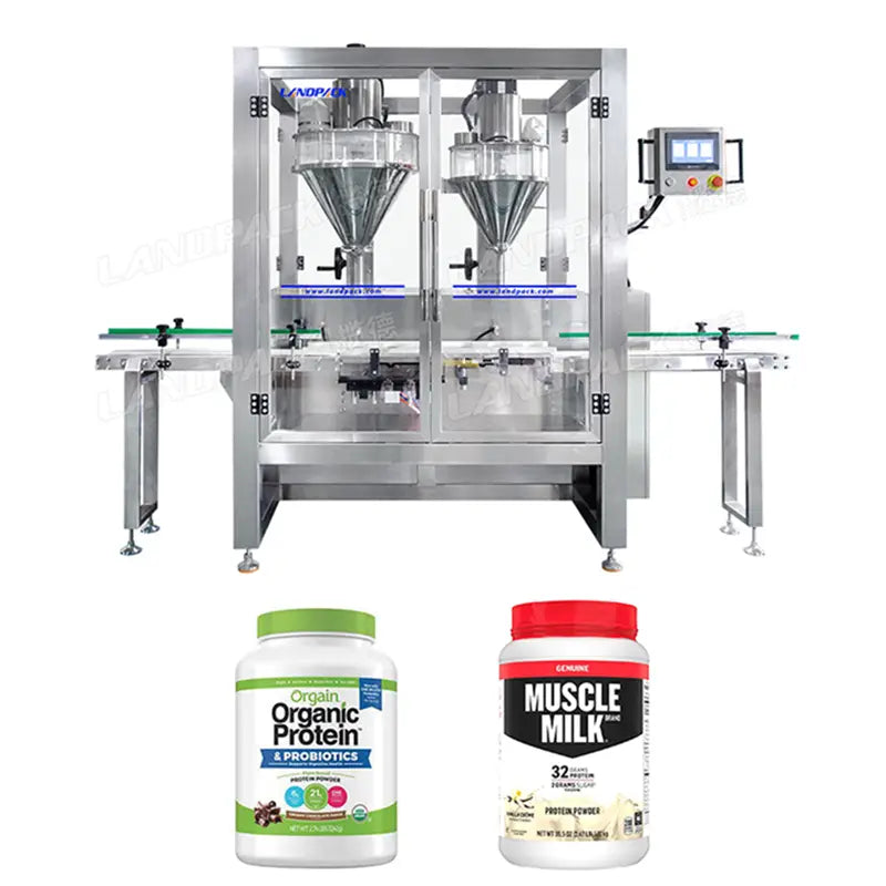 Automatic Powder Filling Machine with Double-Head Screw Feeding ...